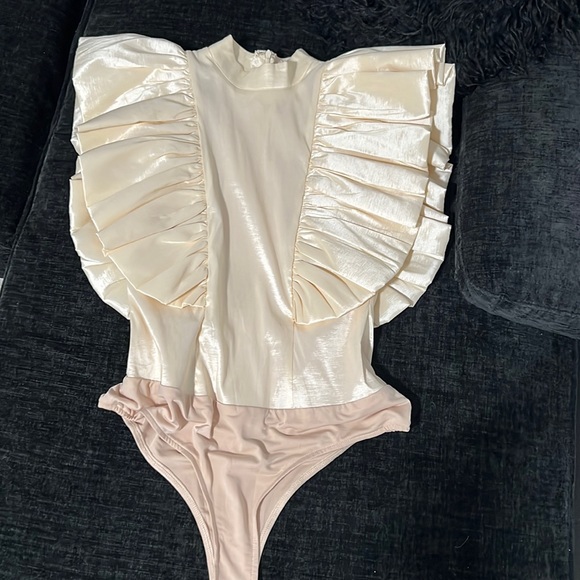 Tops | Ruffled Bodysuit | Poshmark